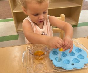 Dish washing is an important Montessori practical life activity!